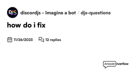 how do i fix discord js imagine an app