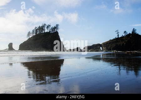 Famous La Push Beach From Twilight Saga In Washington Coastal View
