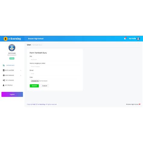 Membangun Aplikasi E Learning Dan Kirim Tugas V5 Template Source Code