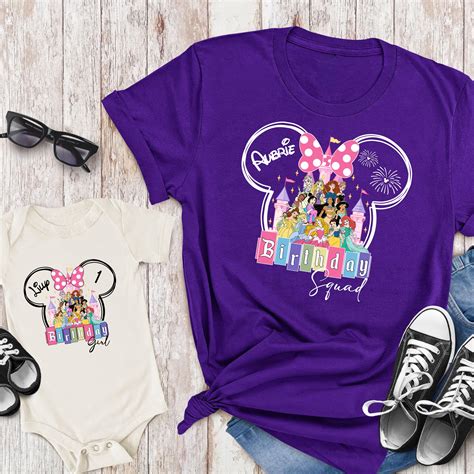 Custom Disney Birthday Princess Shirts Disney Birthday Princess Shirts