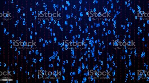 Digital Background Big Data Hacker Concept Abstract Matrix Computer Generated Many Numbers 3d