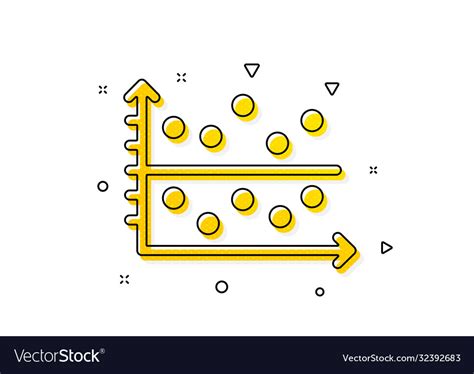 Dot Plot Graph Icon Presentation Chart Sign Vector Image