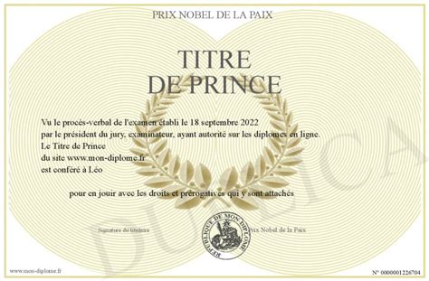 Titre De Prince