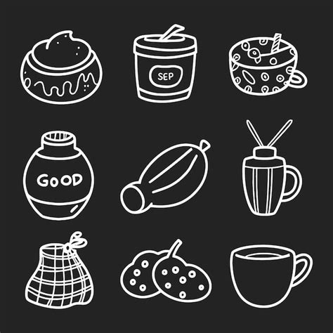 Premium Vector Cute Doodle Different Objects Set