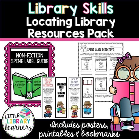Library Skills Locating Library Resources Pack Little Library Learners