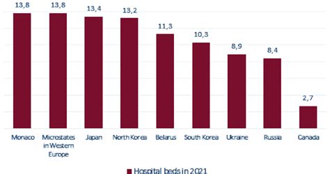 Countries With The Largest Number Of Hospital Beds In 2021 For 1 000