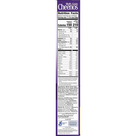 Multigrain Cheerios Nutrition Facts
