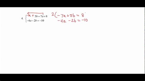 solving systems of equations by addition elimination method youtube