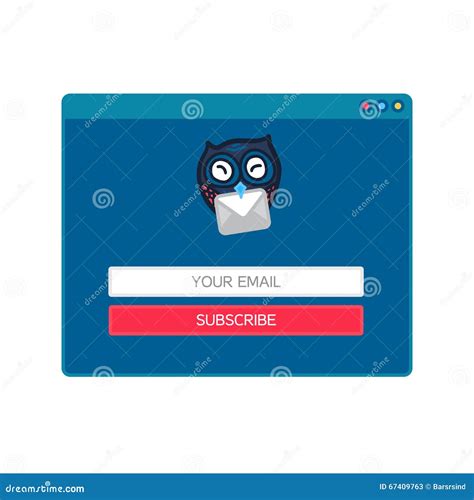 Subscribe For Newsletter Concept With Mailbox Email Subscription Form And Text Ui Ux Design