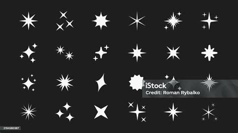 복고풍 미래 지향적인 밝은 벡터 아이콘 컬렉션 원래 별 반짝임 모양 세트 추상 빛 효과 벡터 기호입니다 빛나는 조명 효과 반짝임 템플릿 별과 버스트 반짝이는 플래시 1970