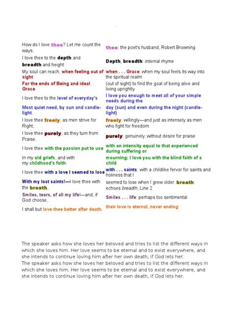 How Do I Love Thee Let Me Count The Ways Pdf
