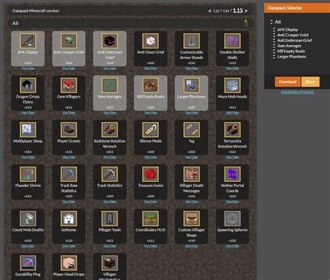 Datapack Vanilla Tweaks 113 115 Minecraft France
