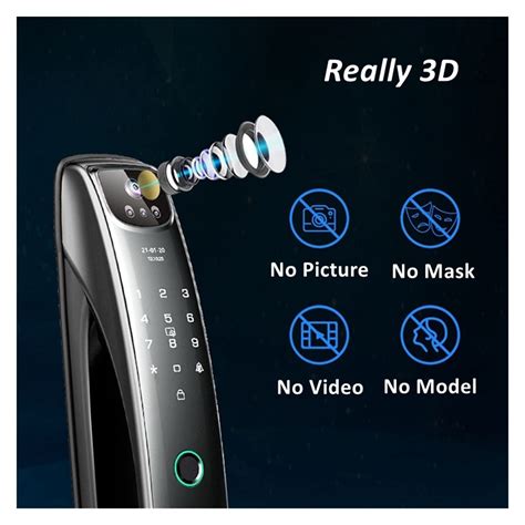 Smart Lock Wifi 3d Face Recognition Video Intercom Auto Monitoring Camera Fingerprint Password