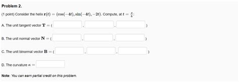 Solved Problem 2 1 Point Consider The Helix