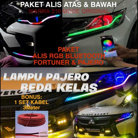Jual Paket Siap Pakai Led Alis Rgb Running Control Bluetooth Pajero And Fortuner Atas Bawah