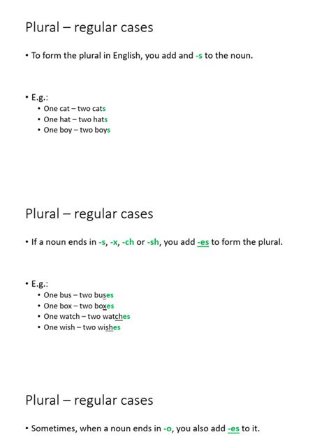 English Plural Rules Guide Pdf Language Arts And Discipline