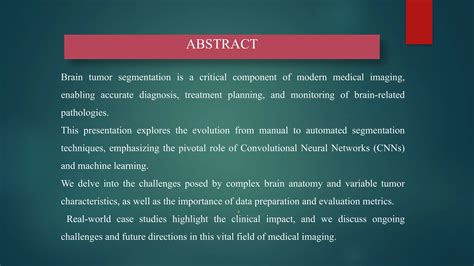 Brain Tumor Detection And Segmentation Using Deep Learning Ppt