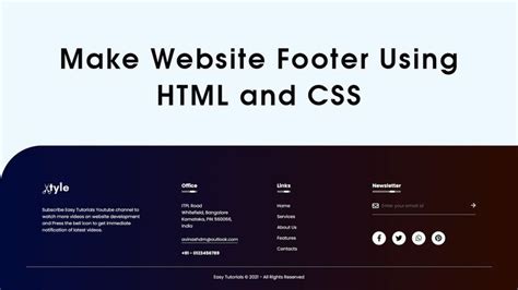 footer diseño de paginas web diseño de página pagina web
