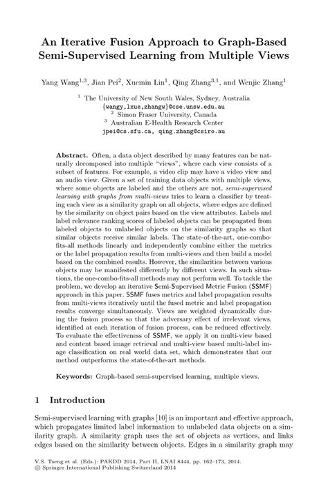 Pdf An Iterative Fusion Approach To Graph Based Semi Supervised