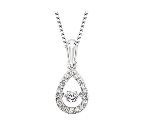 10kt White Gold Rhythm Of Love Diamond Necklace Elegant White Gold