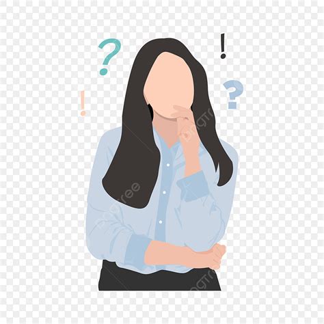 Thinking Woman Png