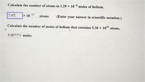 Solved Calculate The Number Of Atoms In 1 29106 Moles Of Chegg Com