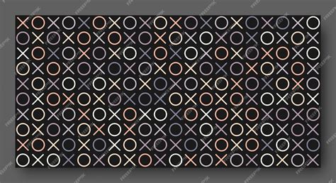 Premium Vector Tictactoe Seamless Pattern Of Circles And Intersecting Lines For The Design And