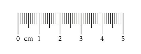 Measuring Chart With 5 Centimeters Length Measurement Math Distance
