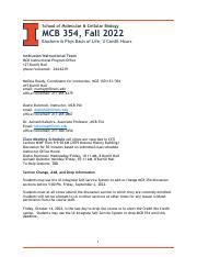 MCB FA Syllabus Pdf Babe Of Molecular Cellular Biology MCB Fall Biochem