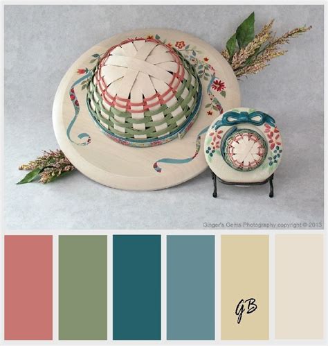Color Palette For Longaberger Bonnets Longaberger Pottery Patterns