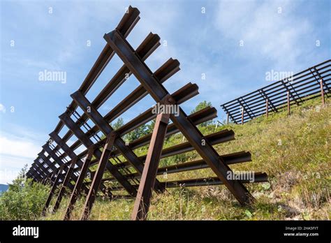 Austria Kleinwalsertal Avalanche Protection Barriers Stock Photo Alamy