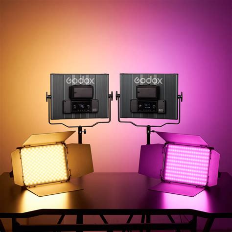 Godox Ldx100r Rgb 18 X 16 Led Panel Light With Swivel Bracket 14 Bui