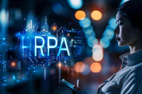 Robotic Process Automation Concept Innovation Technology And Futuristic Background Premium Ai