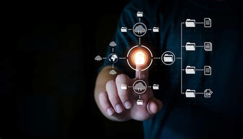 Premium Photo Businessman Using Cloud Technology Connect Business Data Cloud Computing Concept