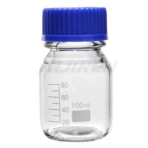 Graduated Lab Glass Reagent Bottle 500ml India Aijiren Vials With Caps