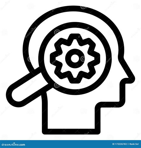 Brain Creativity Cognitive Line Vector Icon Which Can Easily Modify Or