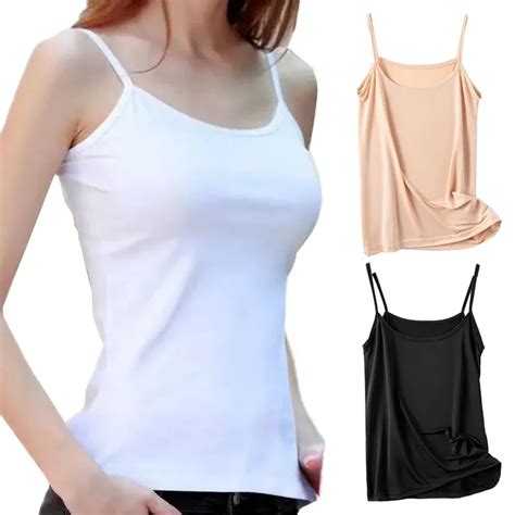 Summer Sexy Strap Camisoles Girl Cotton Sleeveless Vest Solid Color Top