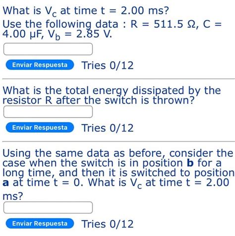 Solved Consider The RC Circuit In The Figure Below The Chegg Com