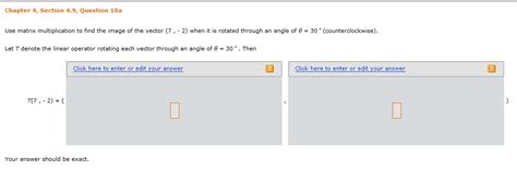 Solved Use Matrix Multiplication To Find The Image Of The Chegg