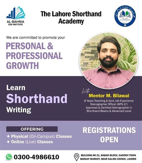 Al Bahria Css Institute On Linkedin Thelahoreshorthand Academy Jobs Admissionsopen2023