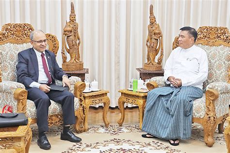 မြန်မာနိုင်ငံဆိုင်ရာ နီပေါနိုင်ငံ သံအမတ်ကြီးအား ပြည်ထောင်စုဝန်ကြီး ဒေါက်တာမျိုးသိန်းကျော် လက်ခံတ