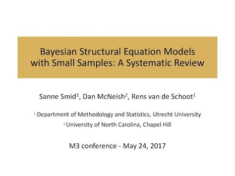 Pdf Bayesian Structural Equation Models With Small Samples A