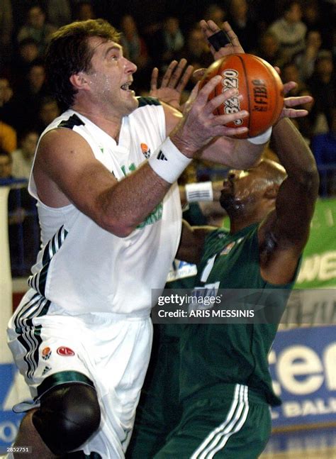 Zalgiris Arvydas Sabonis Jumps To Score As Panathinaikos Darryl News Photo Getty Images
