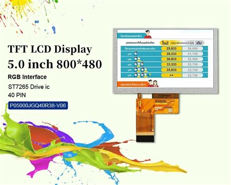 Polcd 5 Inch Lcd Screen 800x480 Resolution St7262 Driver Ic Rgb