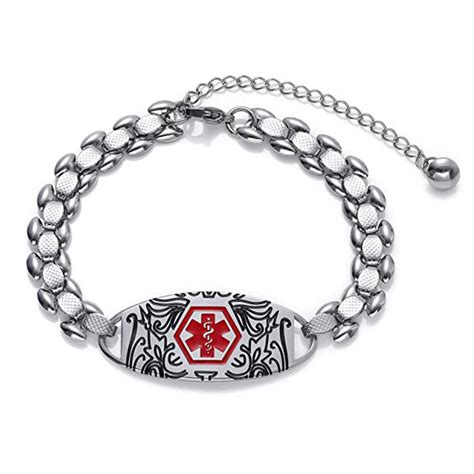 Stainless Steel Crab Chain Medical Id Bracelets Idb24057s Medical Id