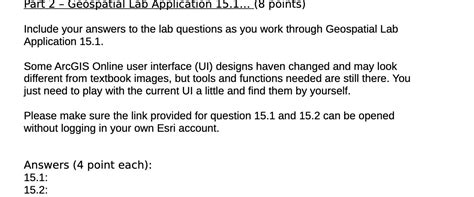 Solved Part 2 Geospatial Lab Application 15 1 8 Points Include Your Course Hero