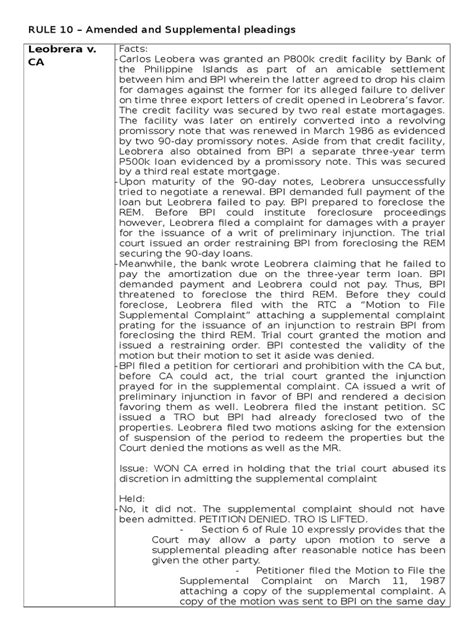 Civ Pro Rule 10 Pdf Pleading Complaint