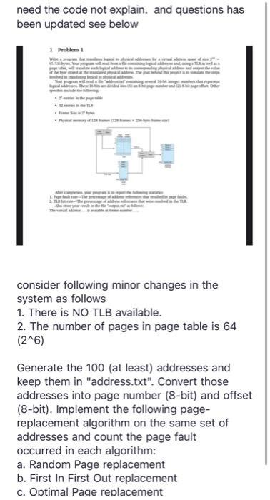 Need Code In C Donot Explain It And Dont Use Chat