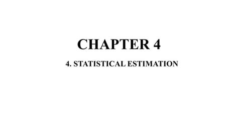 Statistical Parameters Estimation Confidence Region Pptx