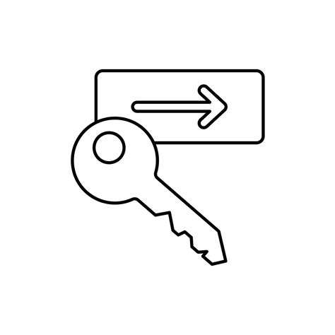 Keycard Access Concept Line Icon Simple Element Illustration Keycard Access Concept Outline